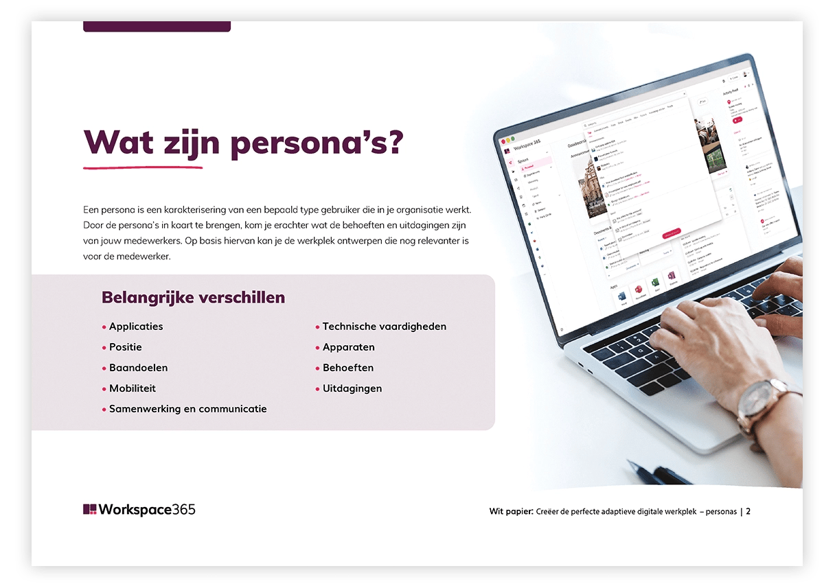 Workspace 365 | Creëer de perfecte digitale werkplek met persona's